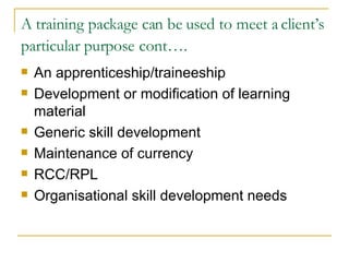 Training Packages Session 2 | PPT
