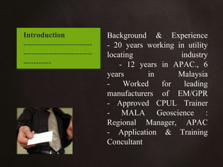 Training Workshop Underground Utility Mapping | PPTX