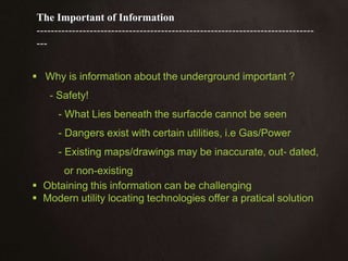 Training Workshop Underground Utility Mapping | PPTX