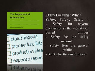 Training Workshop Underground Utility Mapping | PPTX