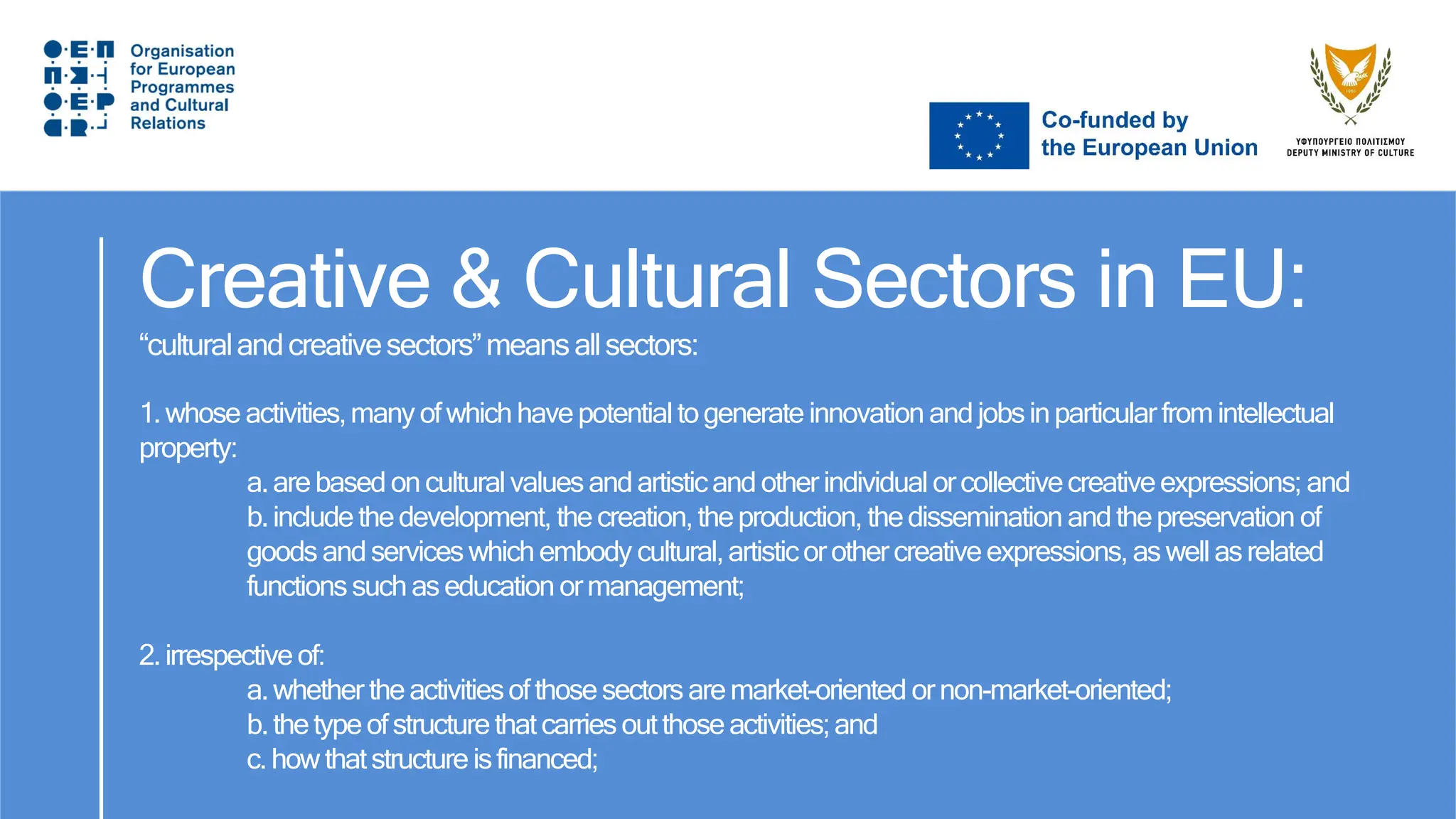 Eu funding for Culture, CERV, Creative Europe ... | PDF