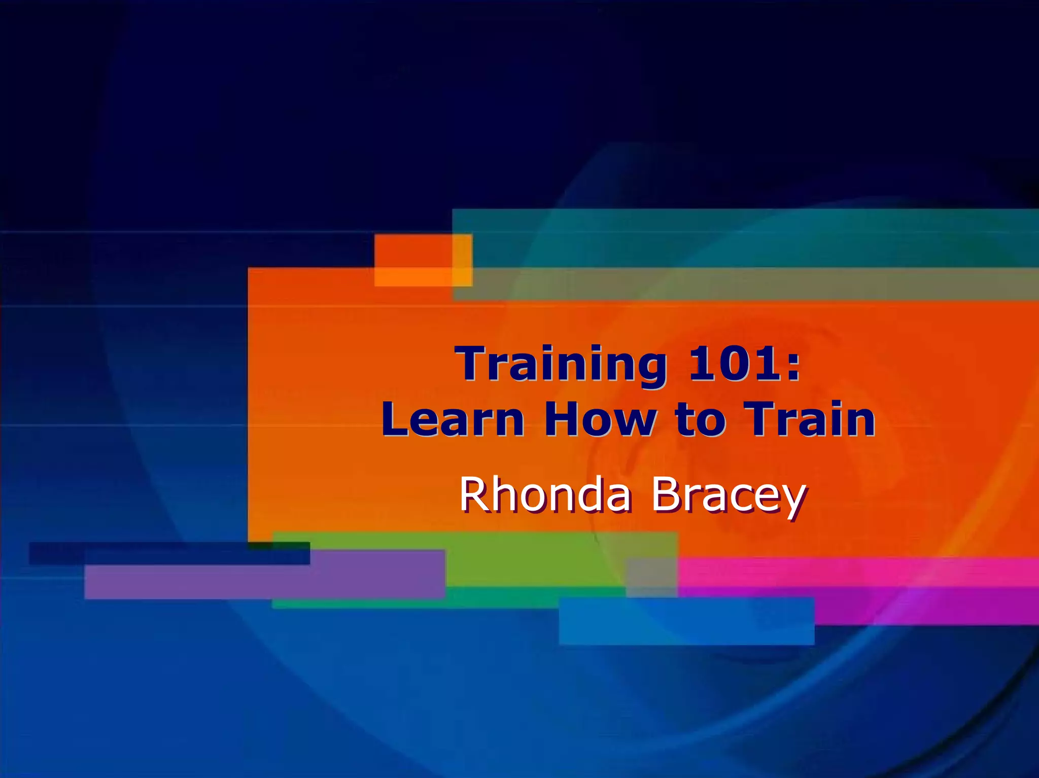Training 101: Learn How to Train | PDF