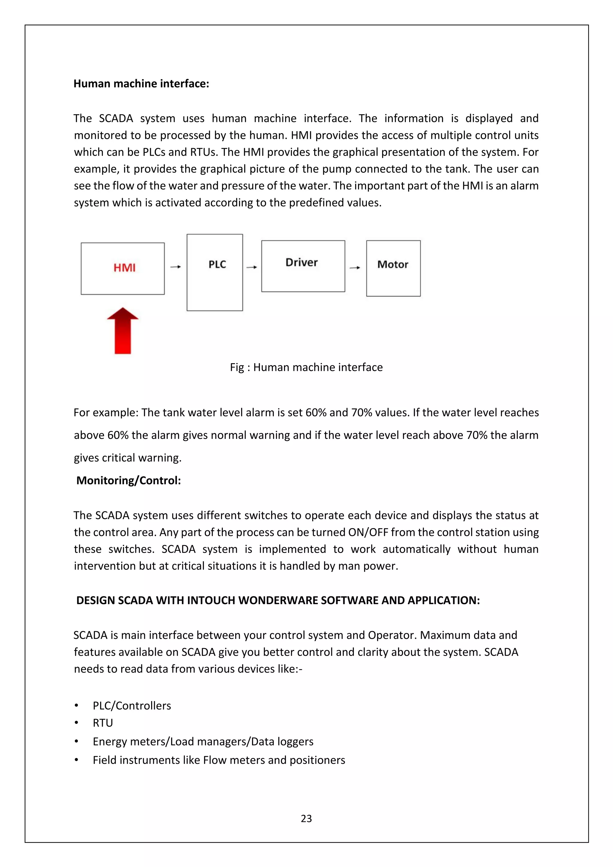 TRAINING REPORT ON INDUSTRIAL AUTOMATION- PLC SCADA, VARIABLE FREQUENCY DRIVE | PDF
