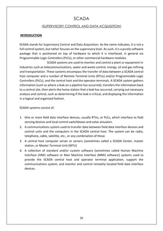 TRAINING REPORT ON INDUSTRIAL AUTOMATION- PLC SCADA, VARIABLE FREQUENCY DRIVE | PDF