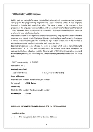 TRAINING REPORT ON INDUSTRIAL AUTOMATION- PLC SCADA, VARIABLE FREQUENCY ...