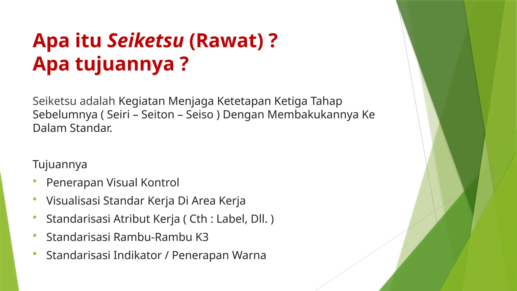 TRAINING 5S untuk industri jasa dan lain | PPTX
