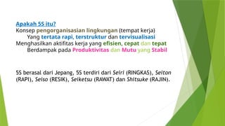 TRAINING 5S untuk industri jasa dan lain | PPTX