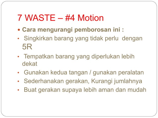 Training 7 waste (7 pemborosan) | PPTX