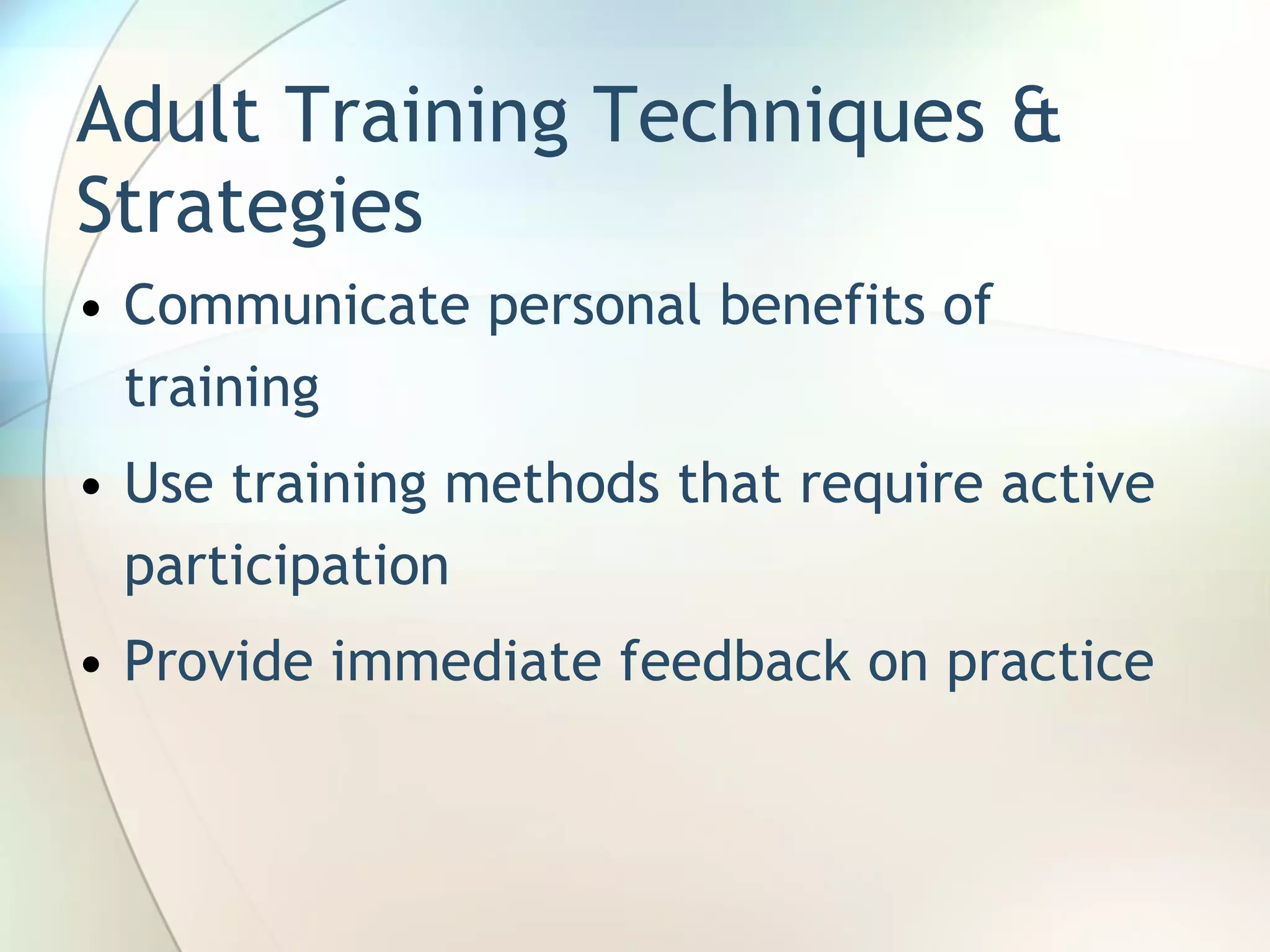 Training Adult Learners | PPT