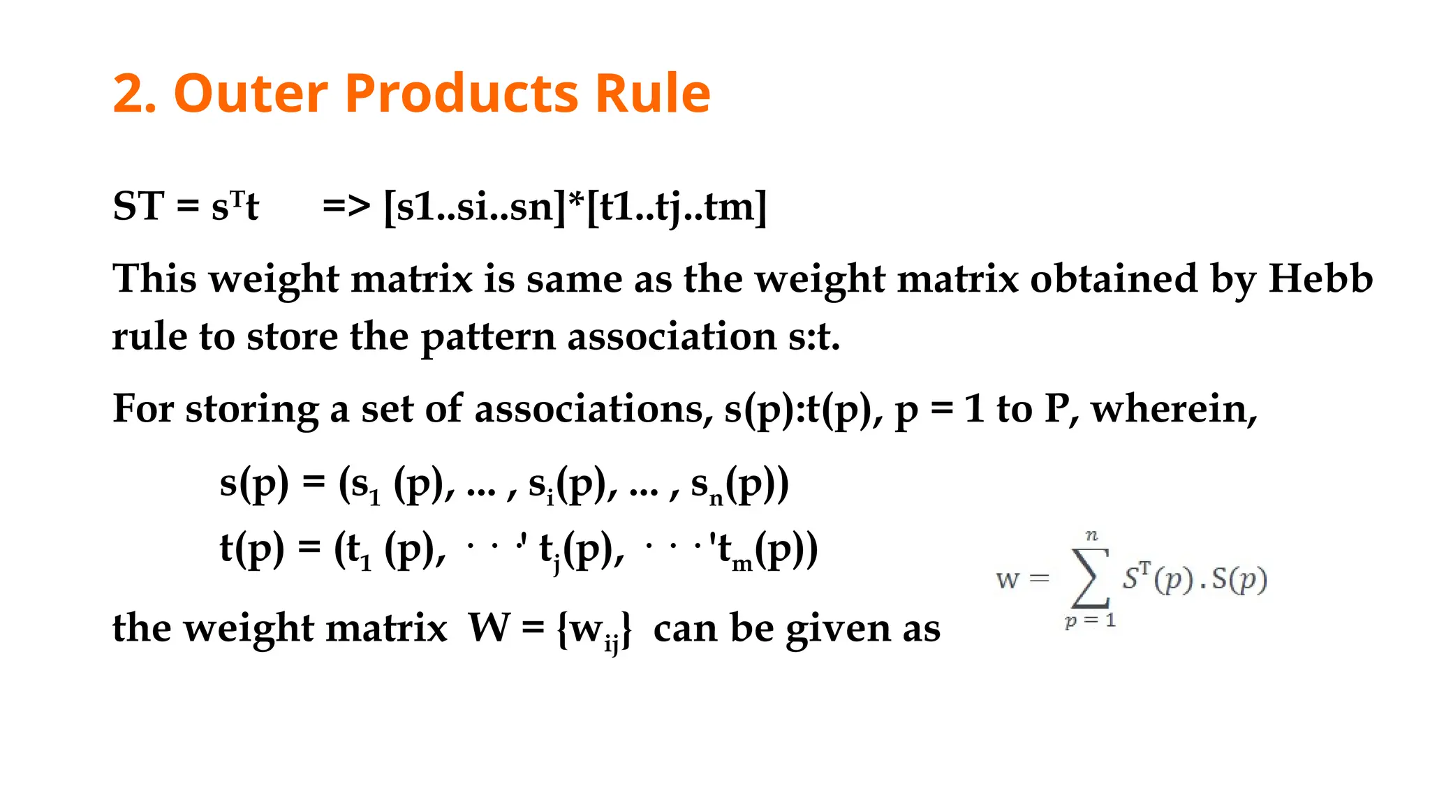 Training Algorithms for Pattern Association.pptx
