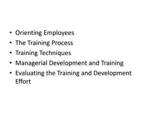 Training and developing employees | PPTX