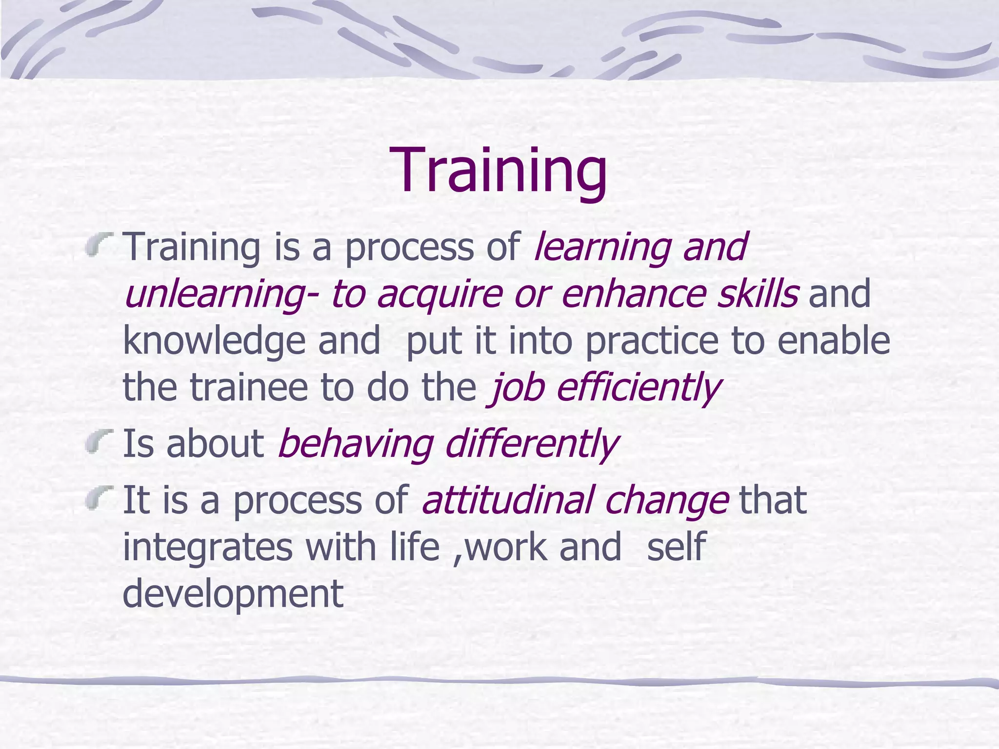 Training and development | PPT