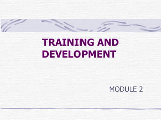 Training and development | PPT