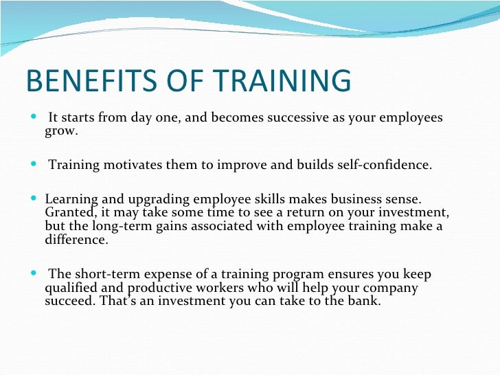 Training and development