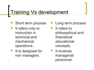 Training and development | PPT