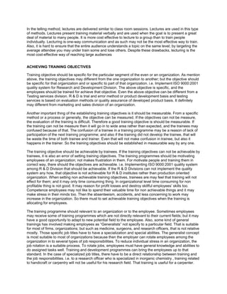 Training and development | PDF