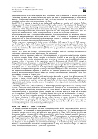 Training and development | PDF