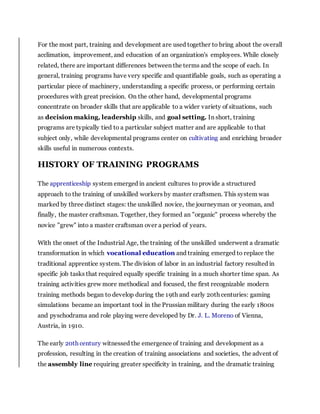 Training and development | PDF