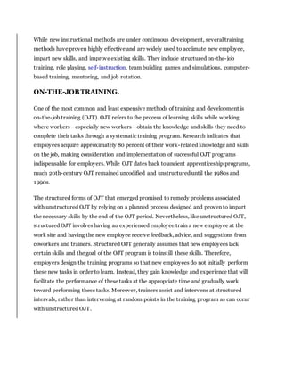 Training and development | PDF