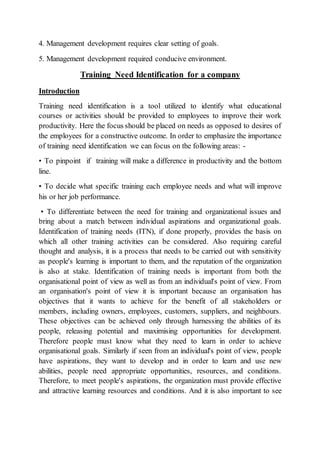 Training and development | PDF