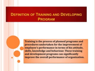Training and development | PPTX