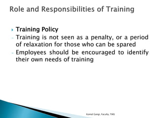 Training and development | PPTX