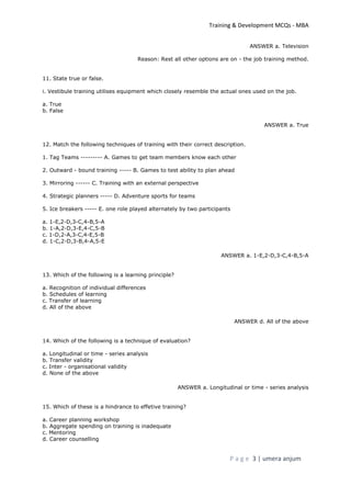 Training and development | PDF