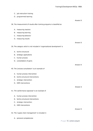 Training and development | PDF