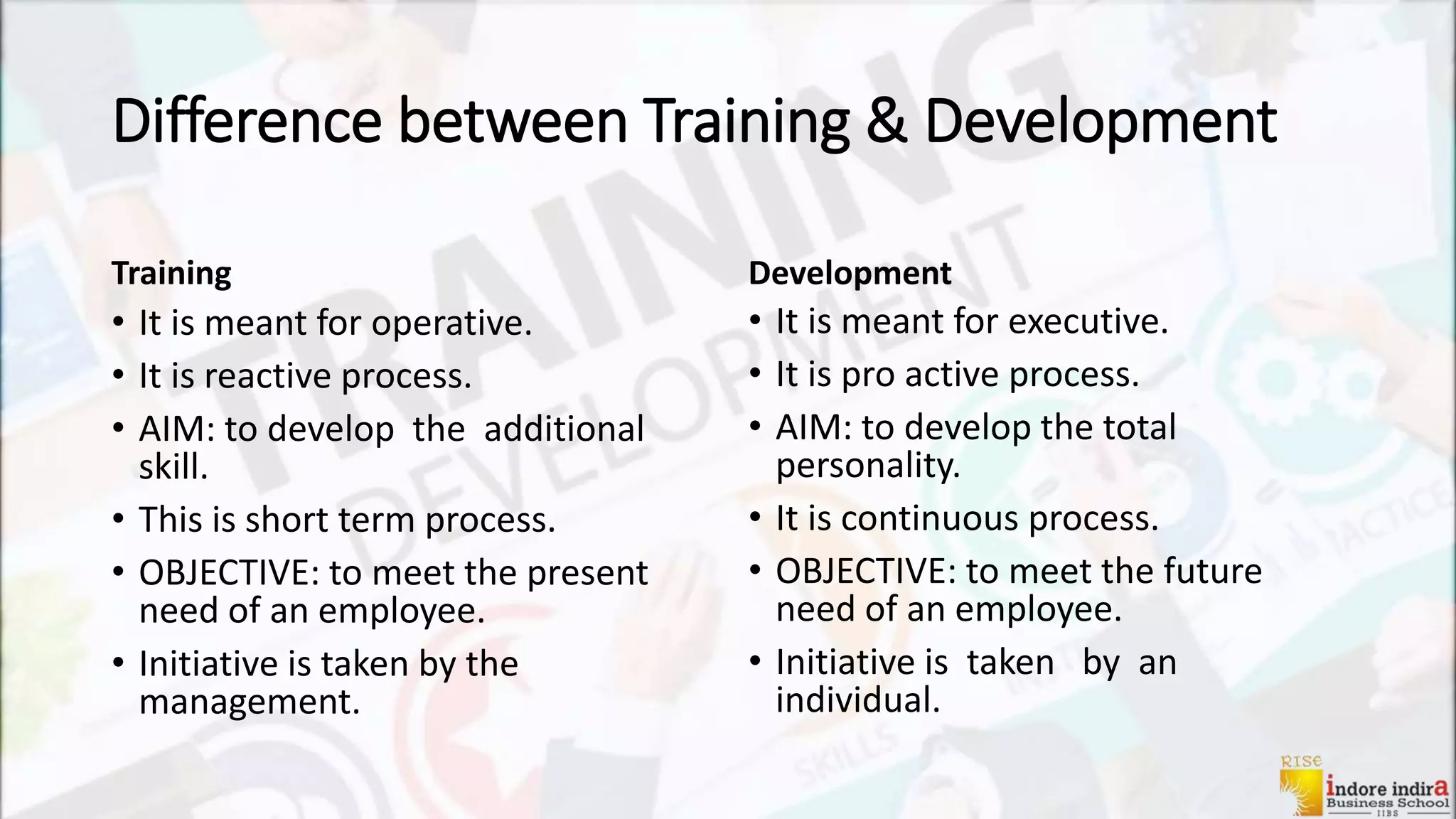 Training and development | PPTX