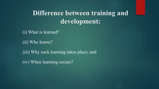 Training and development | PPTX