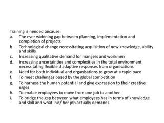 Training and development | PPT