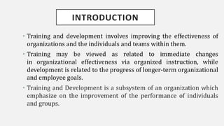 Training and development | PPTX