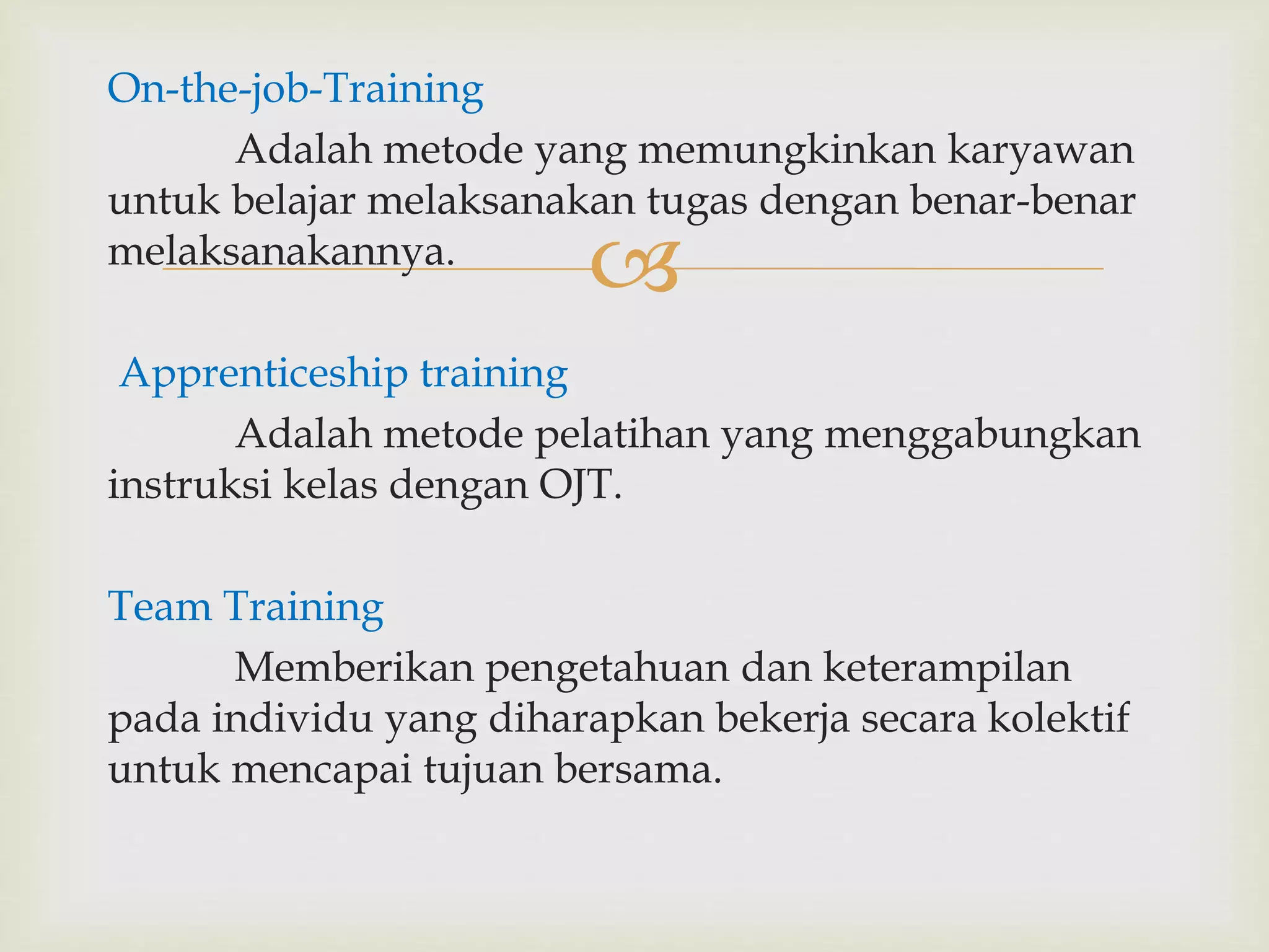 Training and development | PPTX