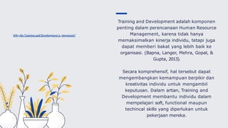 Training and development | PPT