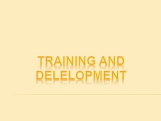 Training and Development | PPTX