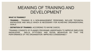 Training and development | PPT