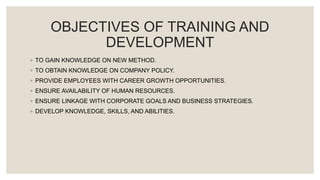 Training and development | PPT