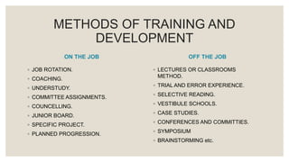 Training and development | PPT