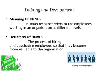 Training and development | PPTX