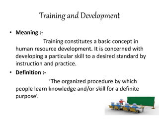 Training and development | PPTX