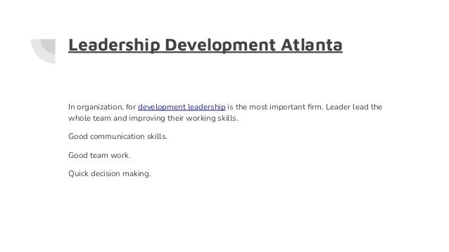 Training and Development Atlanta | PDF