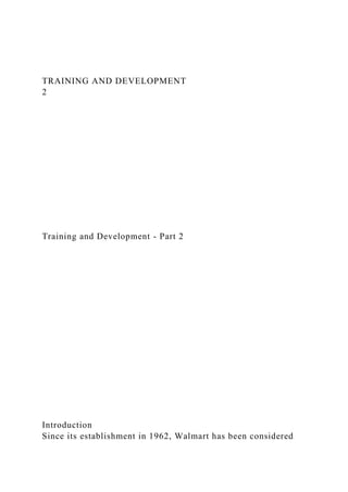 Training And Development Docx