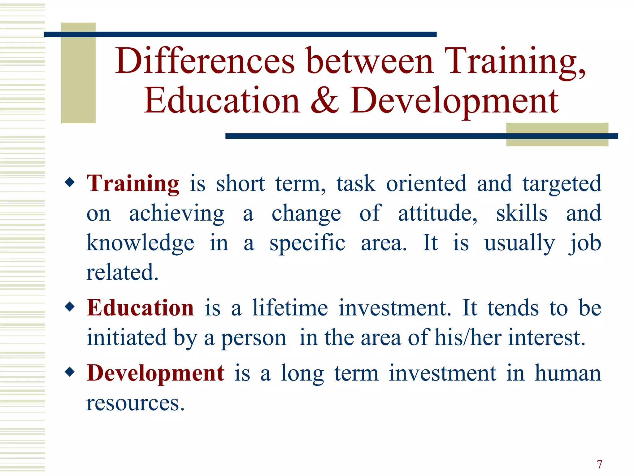 Training and Development.ppt | Vocational Training | Careers