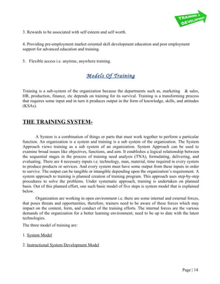 Training And Development | DOC