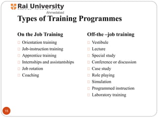 Training and Development - Principles of Human Resource Management | PPTX