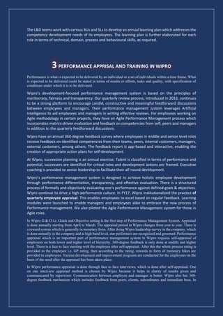 Training and Performance Apprisal in Wipro | PDF