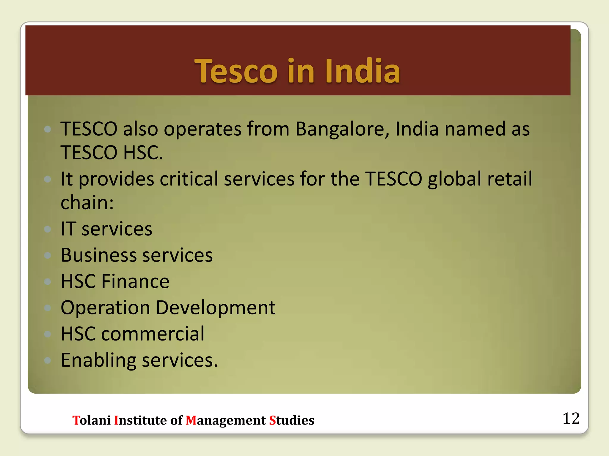 Training and Development at TESCO | PPTX