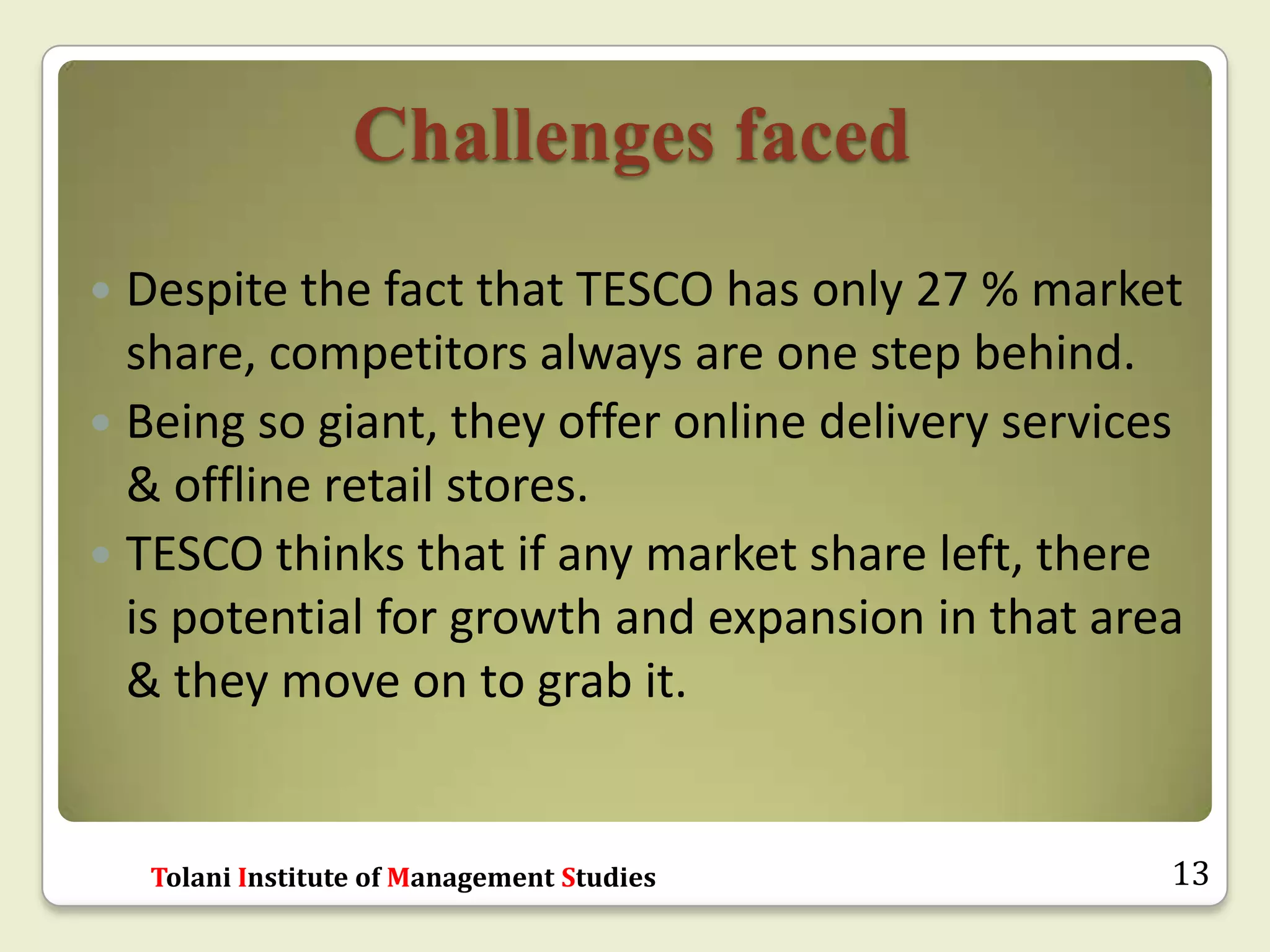 Training and Development at TESCO | PPTX
