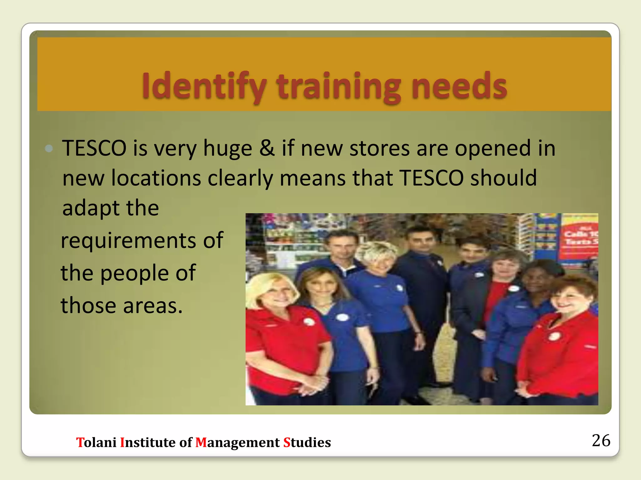 Training and Development at TESCO | PPTX