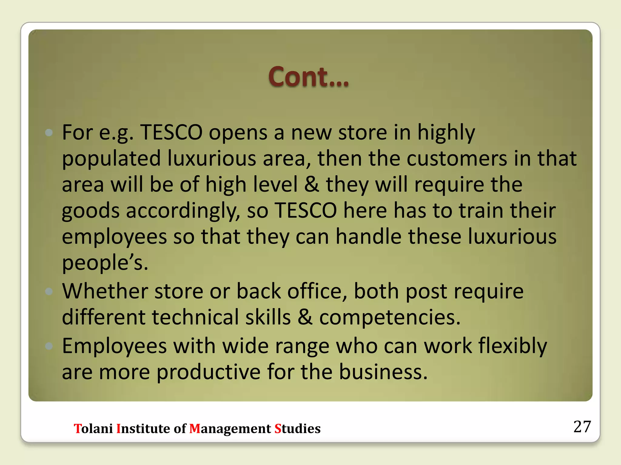 Training and Development at TESCO | PPTX